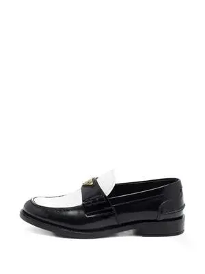 Prada Triangle-logo Loafers - Black