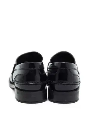 Prada Triangle-logo Loafers - Black