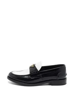 Prada Triangle-logo Loafers - Black