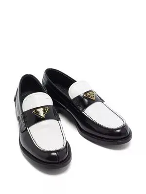 Prada Triangle-logo Loafers - Black