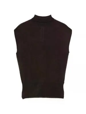Rick Owens High-neck Sleeveless Tank Top - Brown