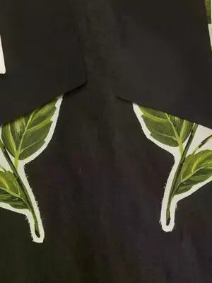 Dolce & Gabbana Rose Appliqué Tie-collar Top