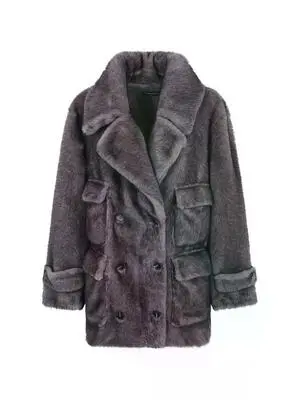DRHOPE Double-breasted Coat - Grey