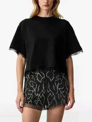 ALLSAINTS Lace-trim Open-back Blouse