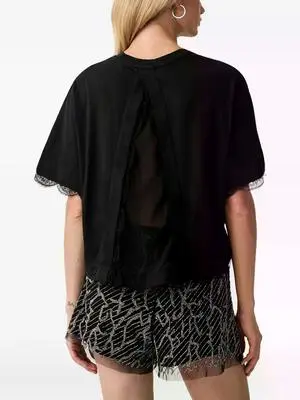 ALLSAINTS Lace-trim Open-back Blouse