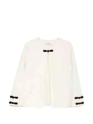 RÓHE Frog-fastening Collarless Jacket - Neutrals