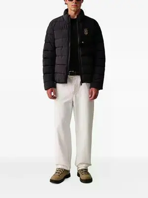 AERONAUTICA MILITARE Quilted Logo-patch Padded Jacket - Black