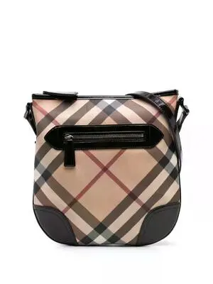 Burberry 2000-2017 Supernova Check Coated Canvas Dryden Crossbody Bag - Neutrals