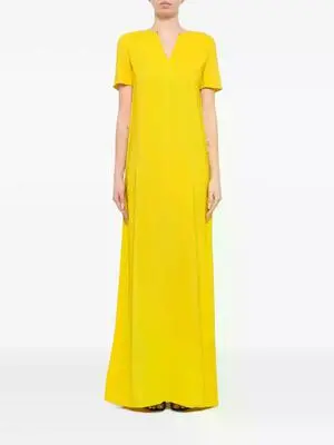 LANVIN V-neck Short-sleeve Maxi Dress