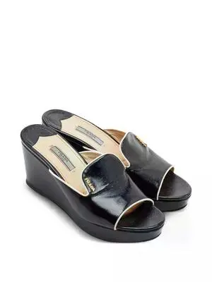 Prada Platform Wedge Sandals