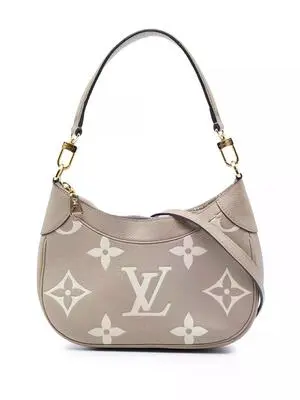 LOUIS VUITTON 2021-2026 Bicolor Monogram Empreinte Bagatelle Satchel - Brown