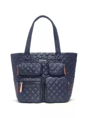 Mz Wallace Medium Metro Quilted Tote Bag Blue