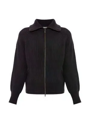 ENTIRE STUDIOS Ribbed-knit Wool Cardigan - Blue