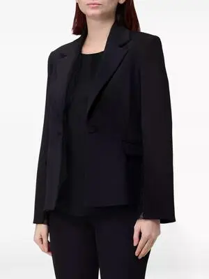 HANITA Lace-trim Single-breasted Jacket - Black