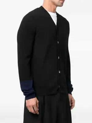 Comme Des Garçons Colour-block V-neck Cardigan