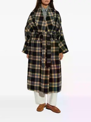 Kenzo Check Belted Coat