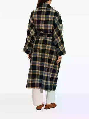 Kenzo Check Belted Coat