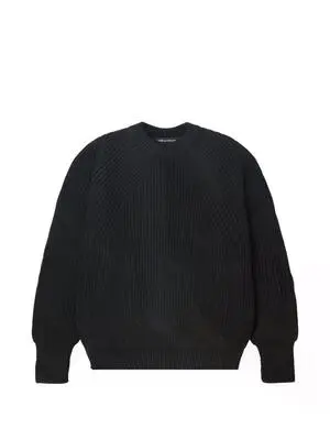 Comme Des Garçons Ribbed-knit Raglan-sleeve Sweater - Black