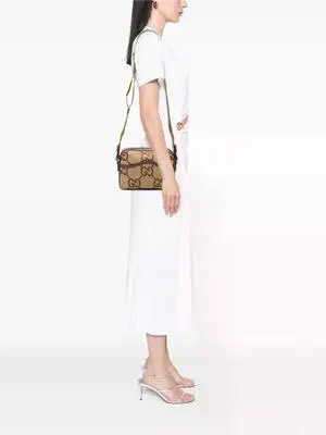 Gucci 2000-2015 Jumbo Gg Canvas Web Crossbody Bag