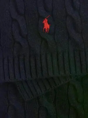 Polo Ralph Lauren Cable-knit Wool-cashmere Scarf - Blue