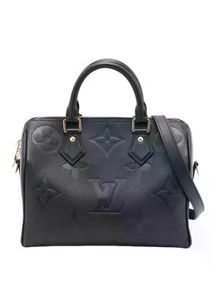 LOUIS VUITTON 2021-2026 Monogram Giant Empreinte Speedy Bandouliere 25 Satchel - Black