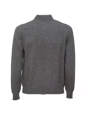FILIPPO DE LAURENTIIS Long-sleeve Polo Shirt - Grey