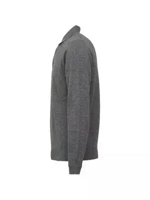 FILIPPO DE LAURENTIIS Long-sleeve Polo Shirt - Grey