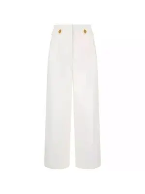 Moschino Button-detail Wide-leg Tailored Trousers