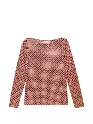 Malìparmi Micro-print Boat-neck T-shirt