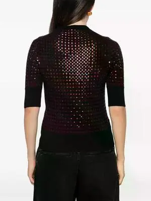 Ermanno Scervino Check-pattern Sequin-embellished Sweater