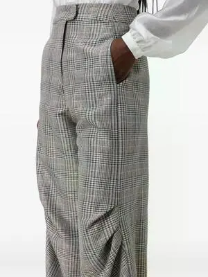 HANITA Check-pattern Wide-leg Trousers