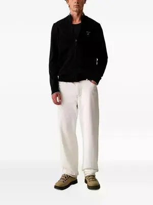 AERONAUTICA MILITARE Zip-up Embroidered Cardigan