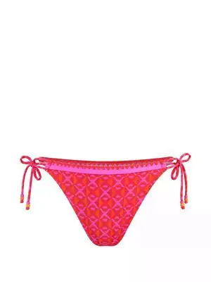 BANANA MOON Geometric-print Side-tie Bikini Bottoms