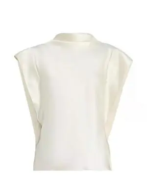 Tanya Taylor Adrien Cap-sleeve Top - Neutrals