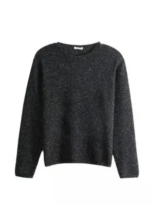 Auralee Flecked-knit Crew-neck Sweater - Grey