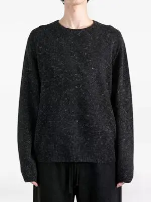 Auralee Flecked-knit Crew-neck Sweater