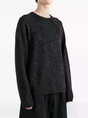 Auralee Flecked-knit Crew-neck Sweater