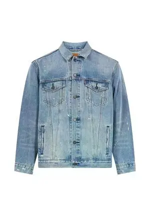 LEVI'S Type Iii Paint-splatter Peace-sign Denim Jacket