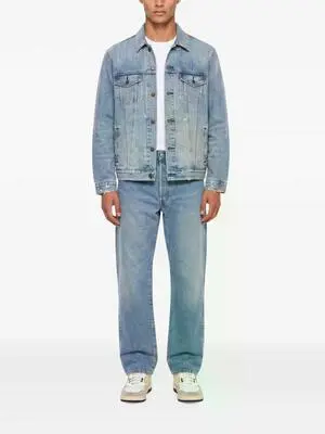 LEVI'S Type Iii Paint-splatter Peace-sign Denim Jacket