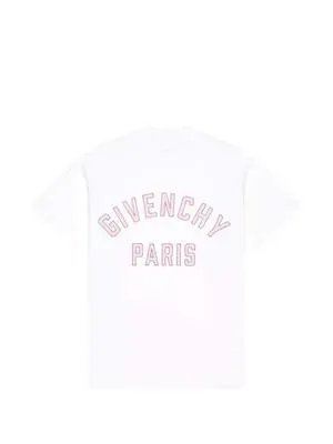 Givenchy T-shirt In Cotton With Paris Embroidery