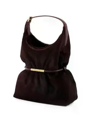 Balmain Mini Sphynx Hair-on Leather Shoulder Bag