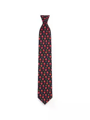 Givenchy Tie In Silk With Tulip Print