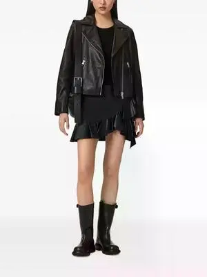 ALLSAINTS Luana Ruffled Leather Skirt