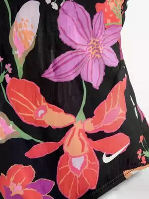 Nike Floral-print Cross-back Swimsuit