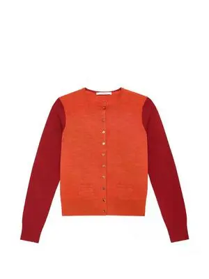 Malìparmi Floral-detail Wool Cardigan - Orange