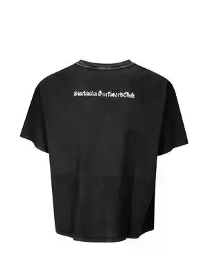 STOCKHOLM SURFBOARD CLUB Logo-print Chest-pocket T-shirt - Black