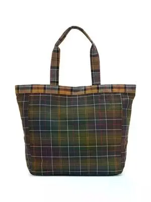 Barbour Large Tartan Heart-patch Tote Bag