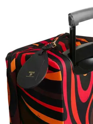Emilio Pucci Marmo-print Luggage Name Tag - Black