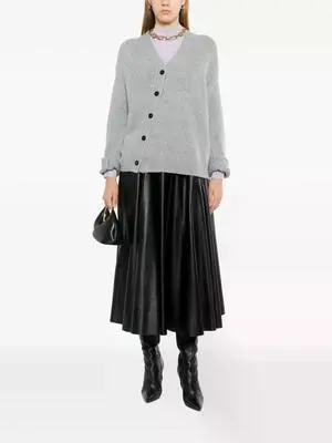 JIL SANDER Diagonal-buttoned V-neck Cardigan
