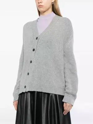 JIL SANDER Diagonal-buttoned V-neck Cardigan